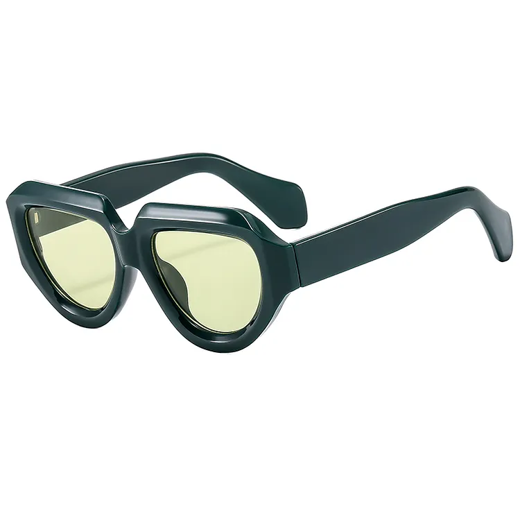 Polygonal Personalized Large Frame Sunglasses Trend Retro Trimmed ...