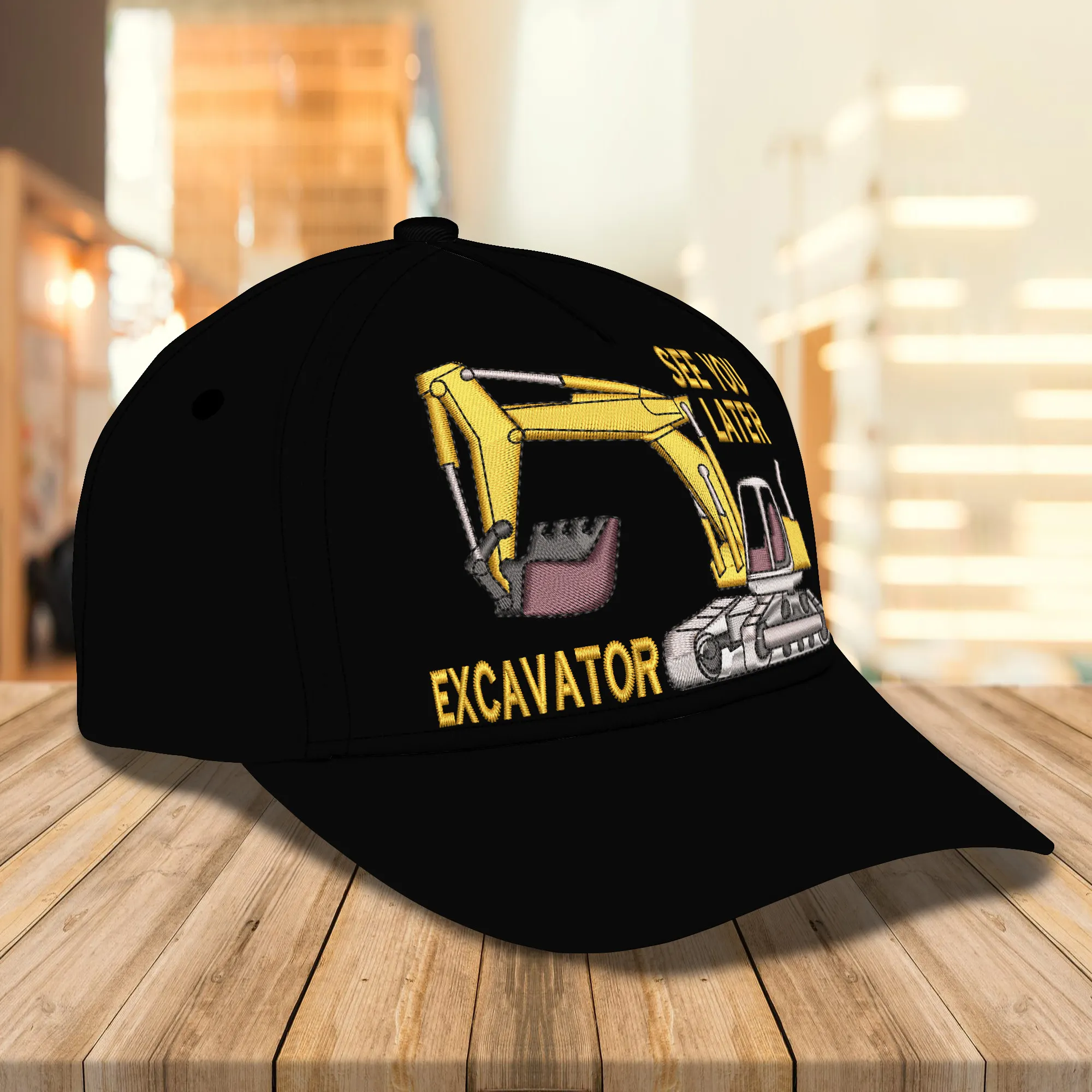See You Later Excavator Customized Embroidery Cap For Excavator ...