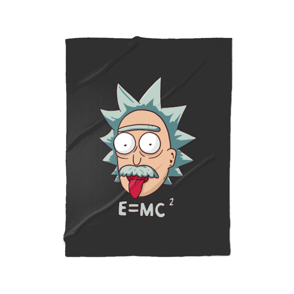 Einstein Rick And The Mass Energy Formula, Rick And Morty Fleece Blanket