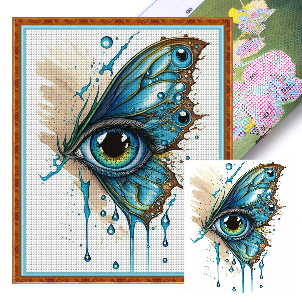 11CT Full Stamped Cross Stitch Kit - Butterfly (40*50CM) Decoration ...