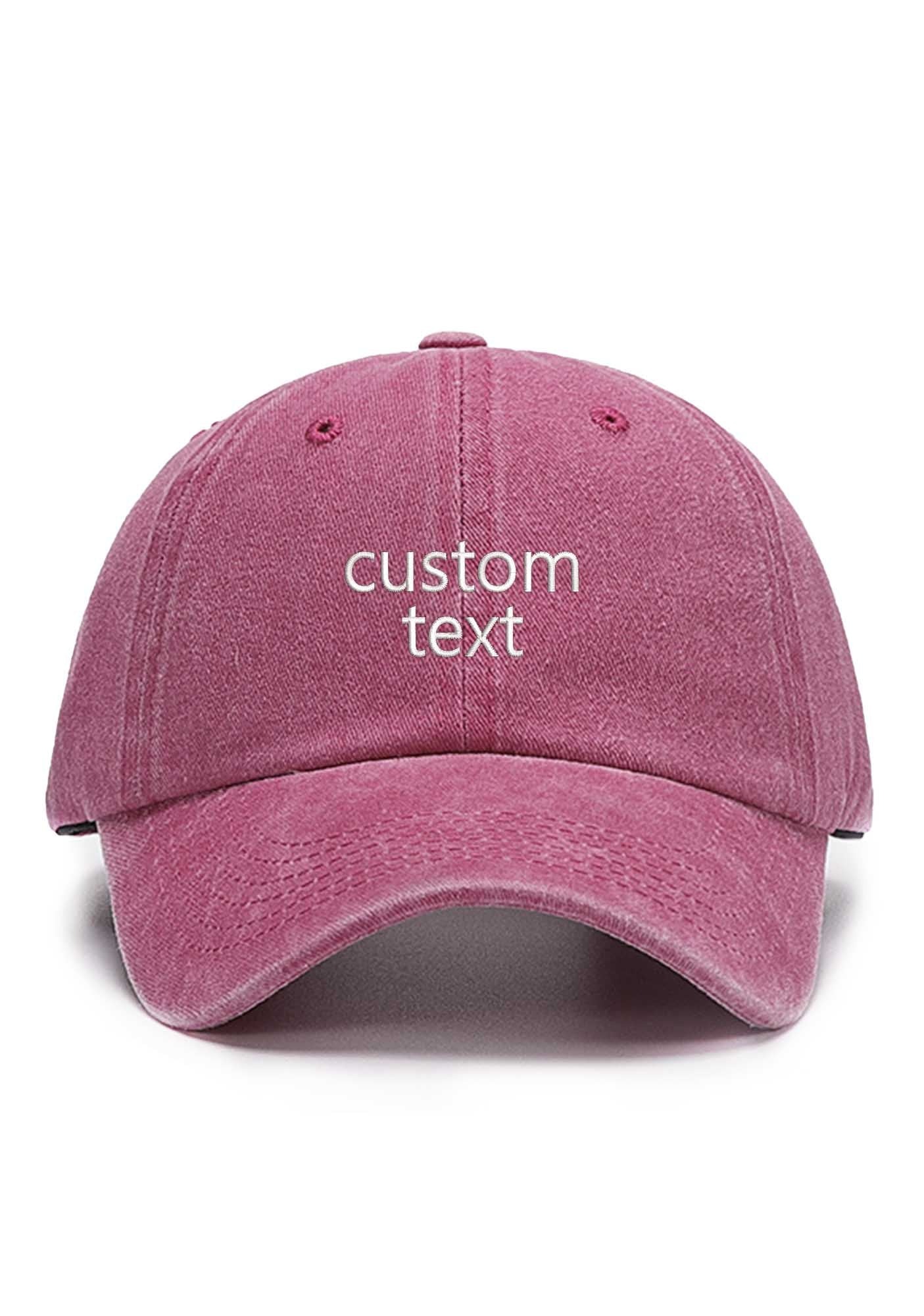 Custom Text Embroidered Cap