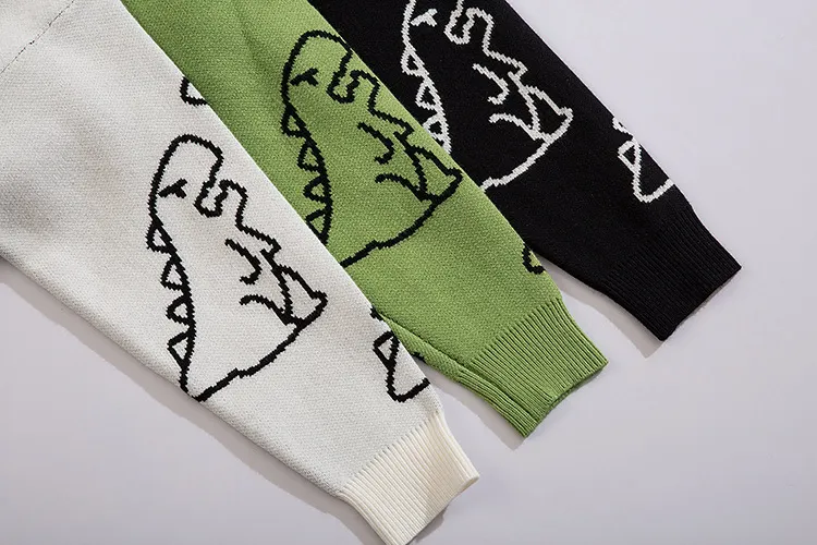CUTE DINOSAUR KNIT PULLOVER SWEATER