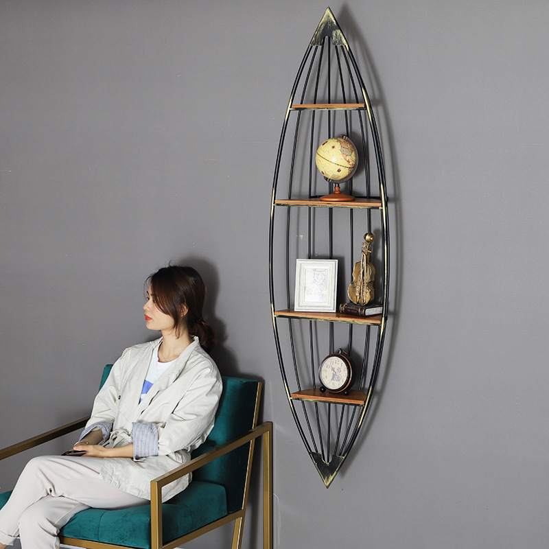 European style simple wrought iron sailboat rack