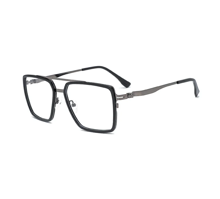 Metal Acetate Mixed Retro Eyeglasses Frame Eyewear Myopia Fashion