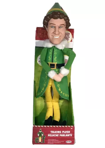 BUDDY THE ELF Talking Plush Toy 14" Tall 15 Phrases From Movie Inspired ...