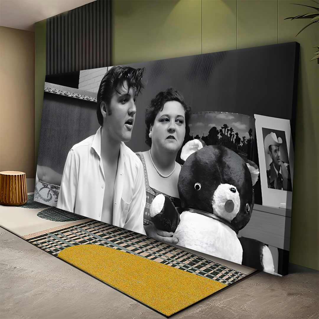 Elvis Presley and His Mother Gladys 1956 Canvas Wall Art