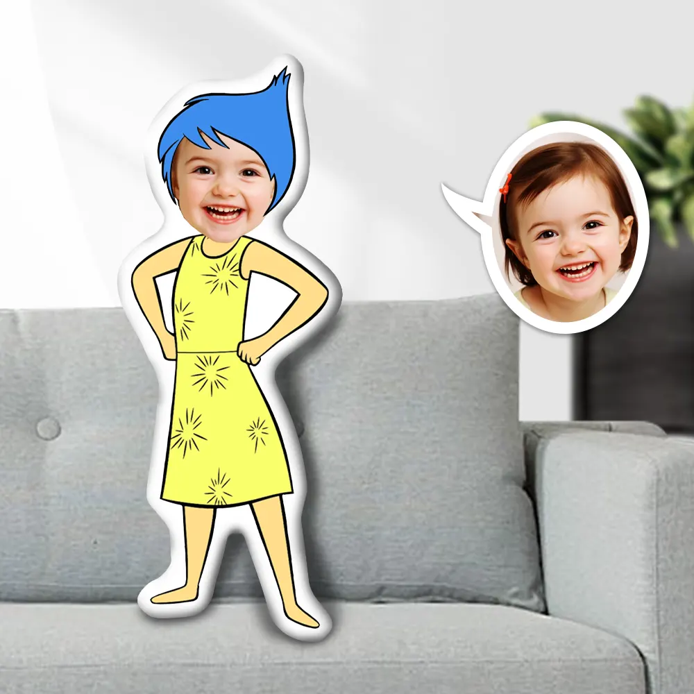 Custom Photo Face Pillow, Inside Out Joy Face Pillow, Face Picture ...