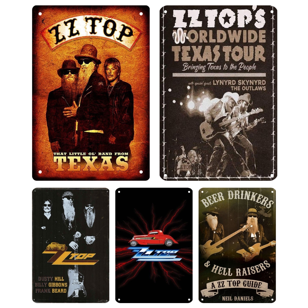 (Multi Style)ZZ Top - Metal Tin Signs(8*12Inch/12*16Inch)