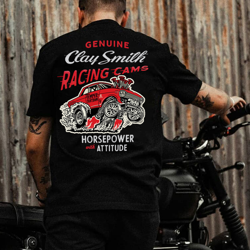GENUINE CLAY SMITH RACING CAMS Classic Car Print Men's T-shirt