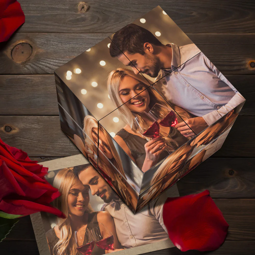 Custom Rubik's Cube Photo Cube Folding Couple Photo Cube Gifts