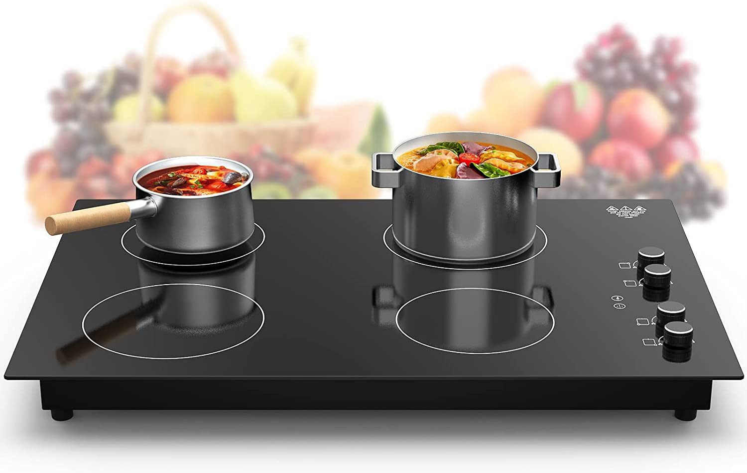 POTFYA Induction Cooktop 30 Inch Built-in Induction Stove Top 4 Burner ...