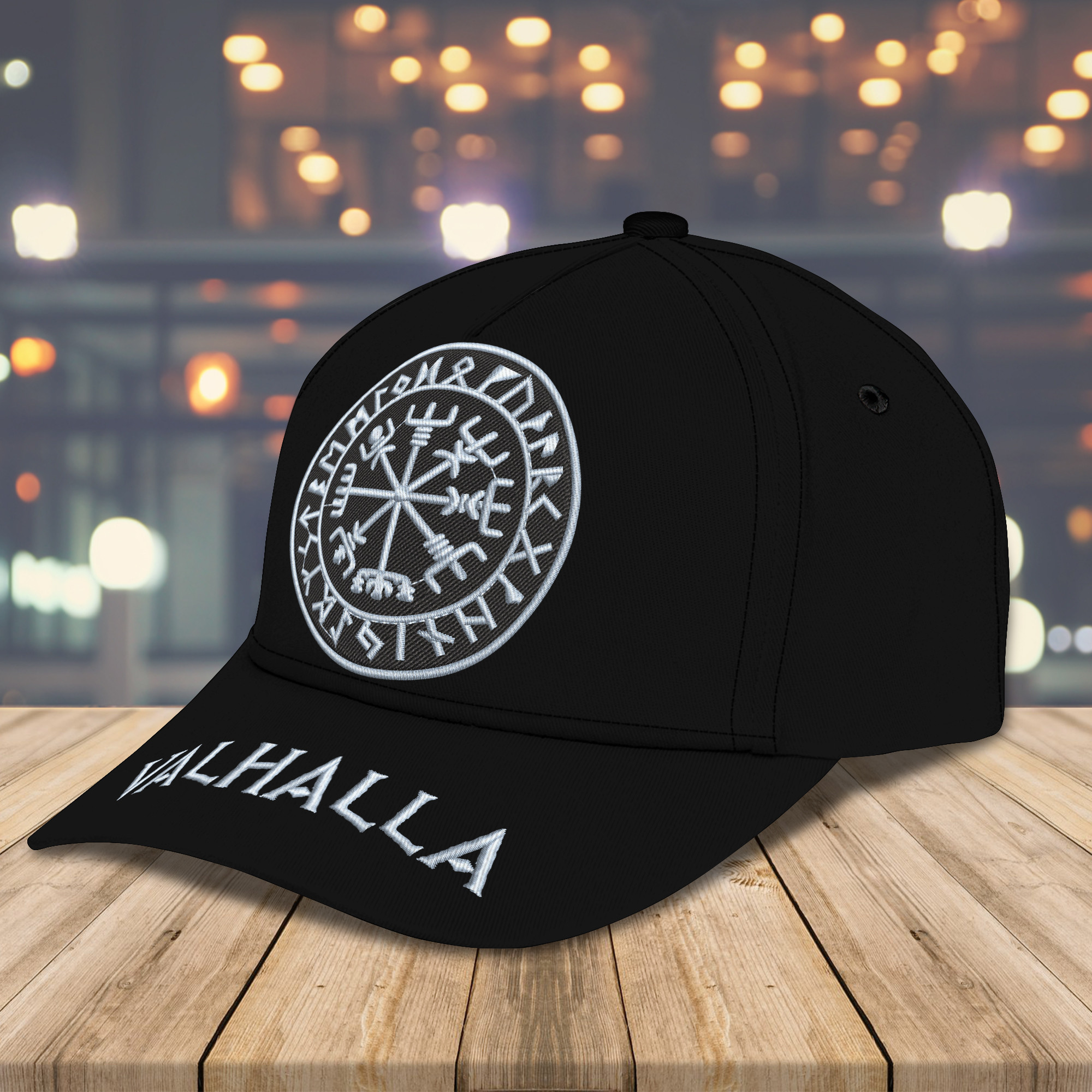 Vegvisir Viking Compass Embroidery Hat Valhalla Embroidered Baseball Cap