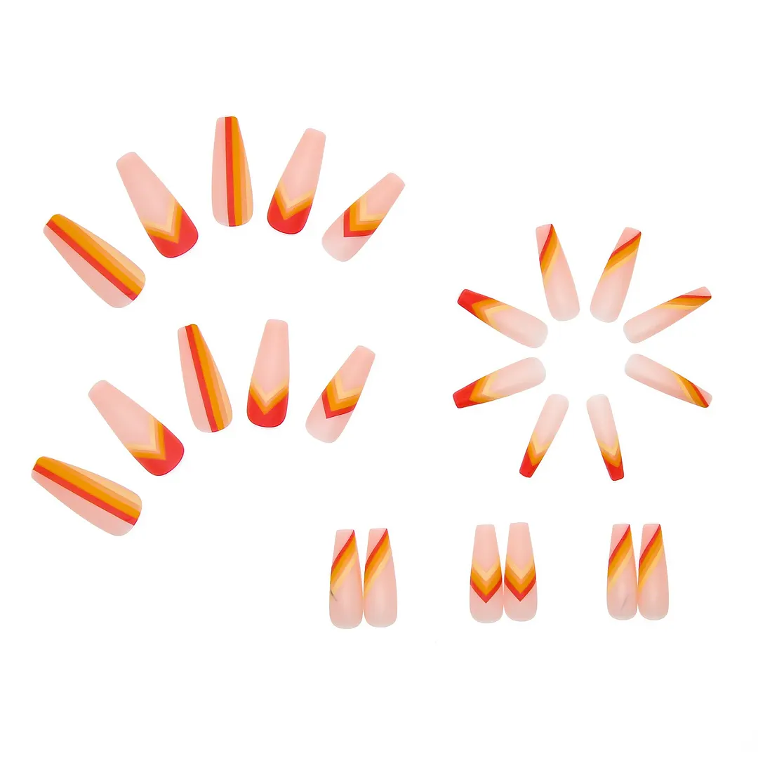 Churchf New Solid False Nails With Glue For DIY,24Pcs Euramerican ...