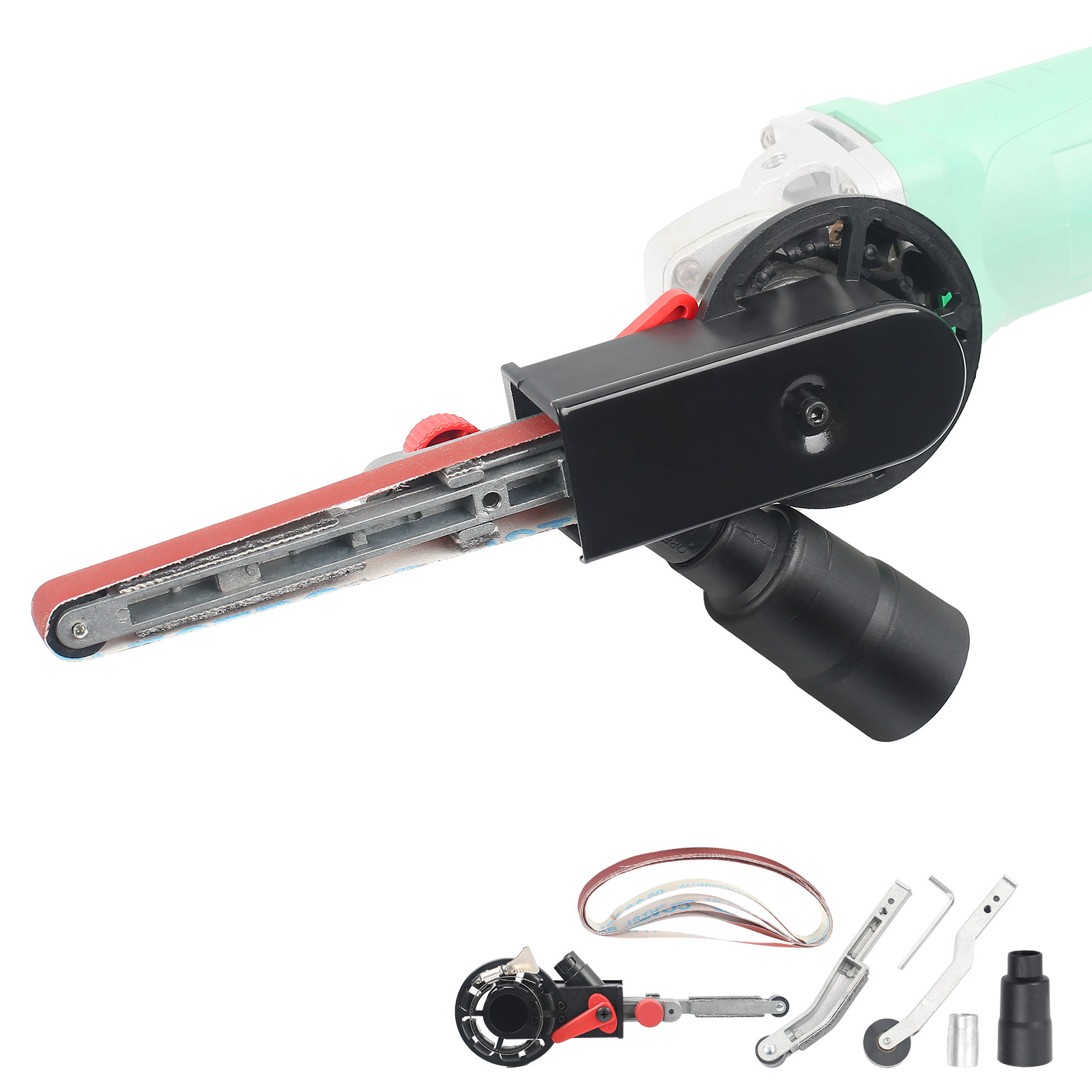 Belt Sander Adapter for Angle Grinder, Pipe or Tube Sanding Attachment ...