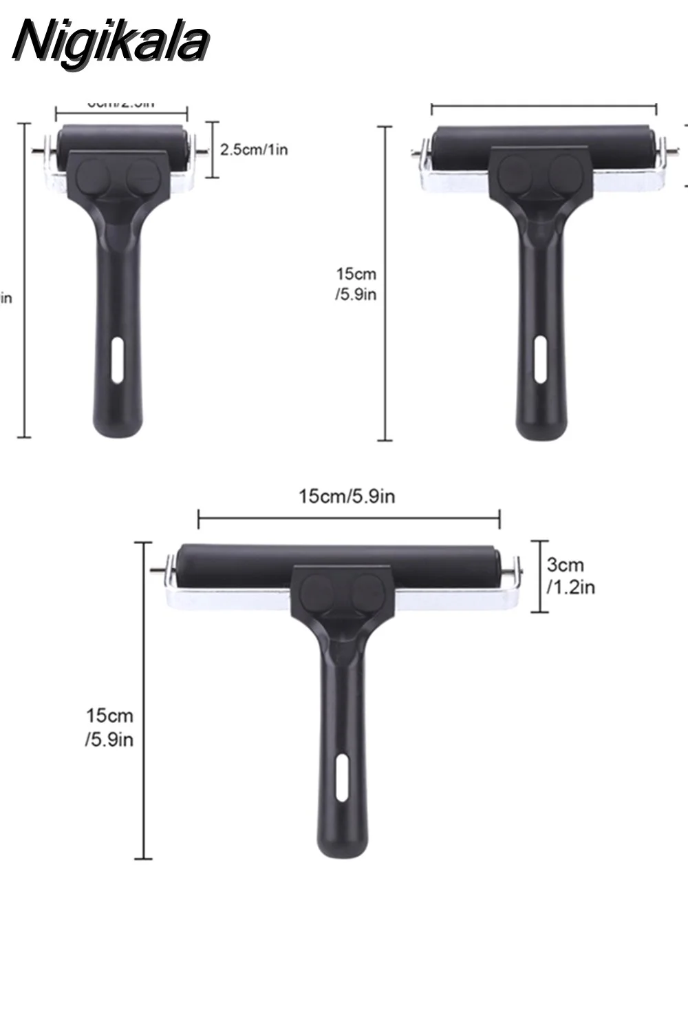 Nigikala Professional Rubber Roller Brayer Ink Painting Printmaking ...