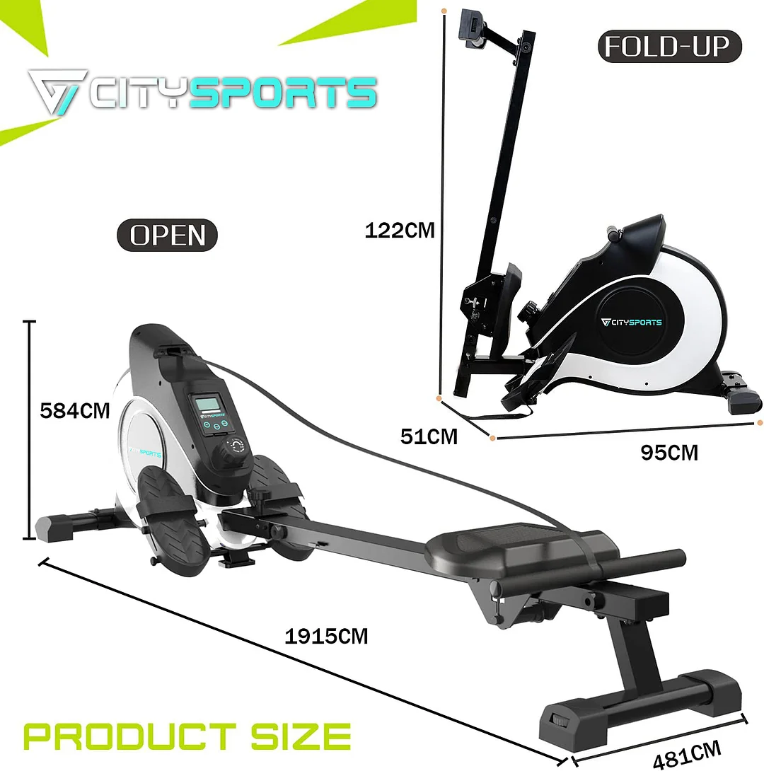 CITYSPORTS Rowing Machine - Foldable Rowing Machine for Home Gym ...