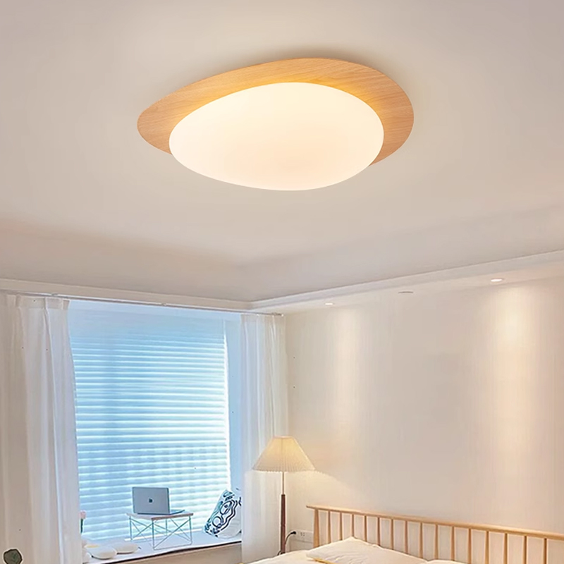 Bedroom Light Nordic Original Wood Grain Color Ceiling Light Modern ...