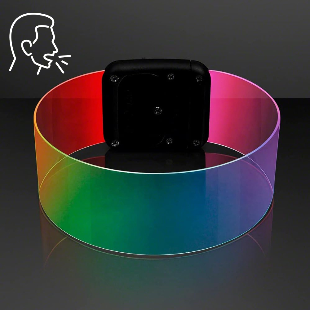 Flashing LED Festival Rfid Wristbands Acrylic Color Changing LED Song ...