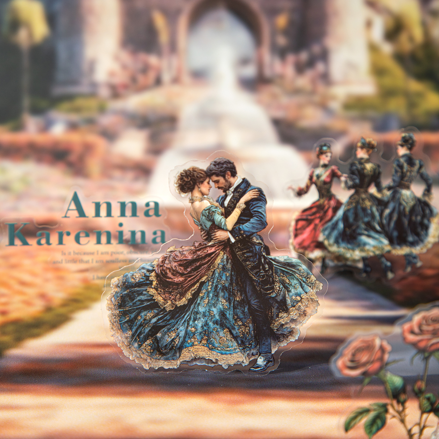 Literary Story Series Vintage Flower Character Castle Landscape Sticker