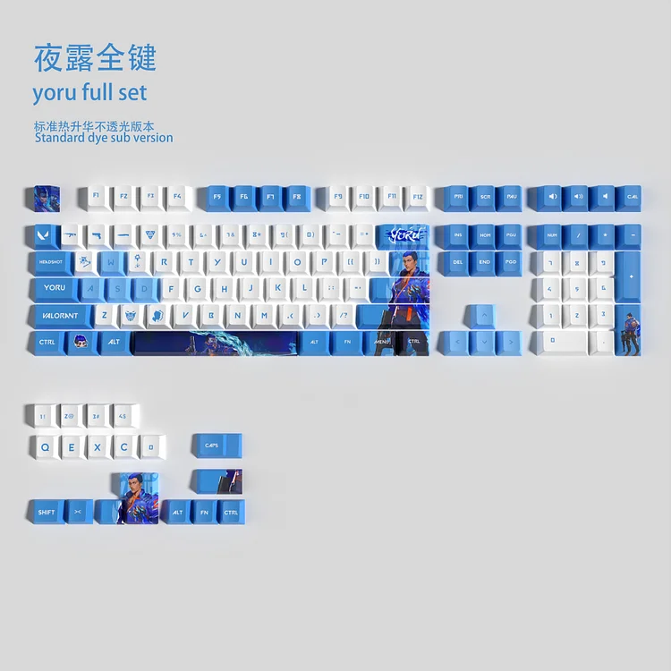 ROYU keycaps VALORANT full set cherry Profile Transparent Side Print ...