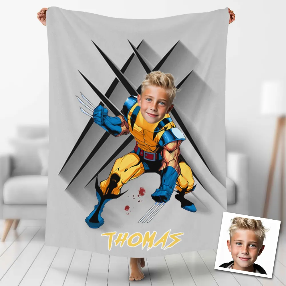 Custom Blankets Personalized Wolverine Blanket