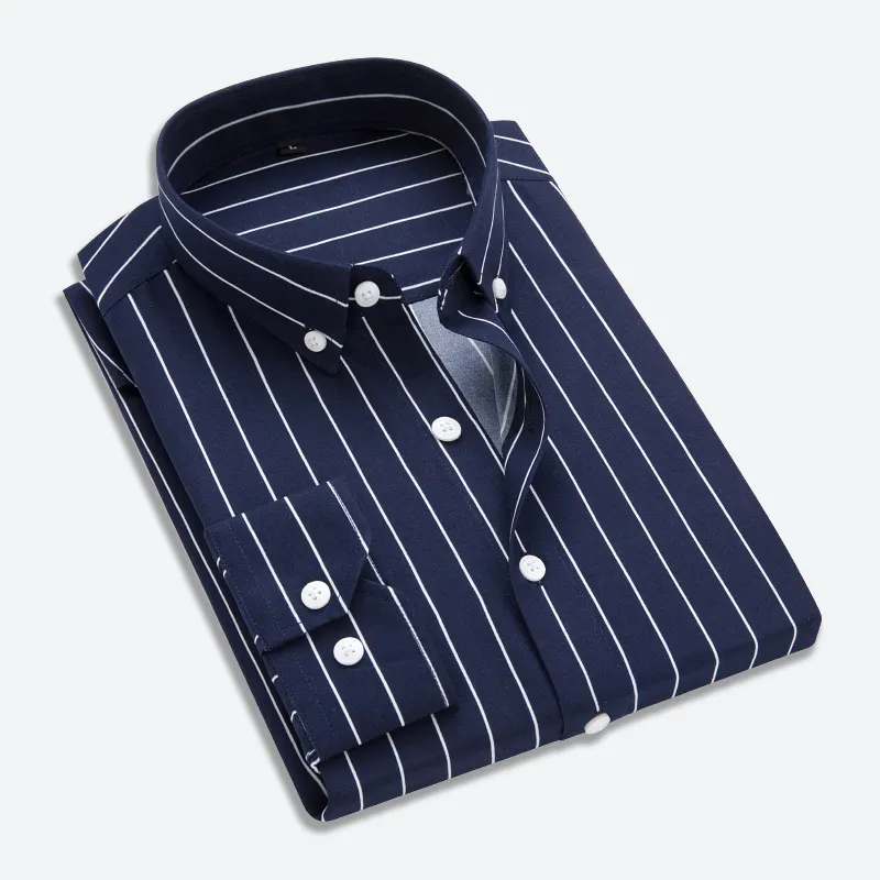 Men's Shirt Striped Collar Classic Collar Daily Work Long Sleeve Tops