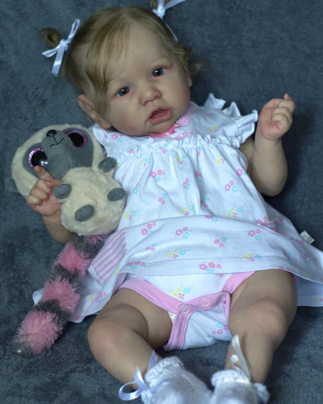 12'' Beautiful Handmade Open Mouth Silicone Reborn Baby Dolls Girl ...