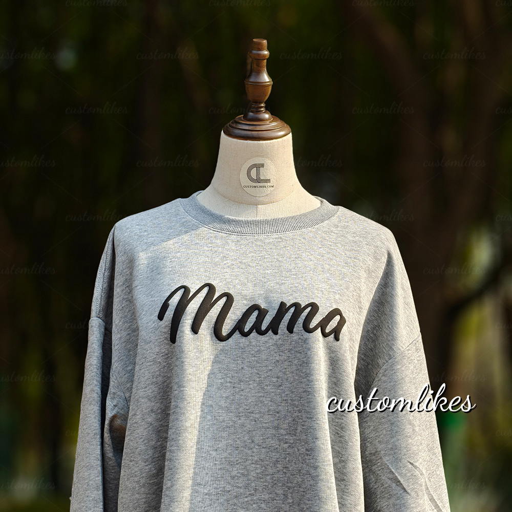 Custom Puff Mama Sweatshirt With Names Mother‘s Day Gift