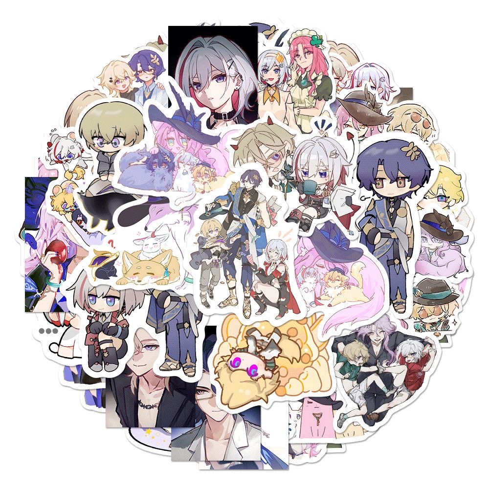Honkai Star Rail Merch Character Stickers 50 Pieces