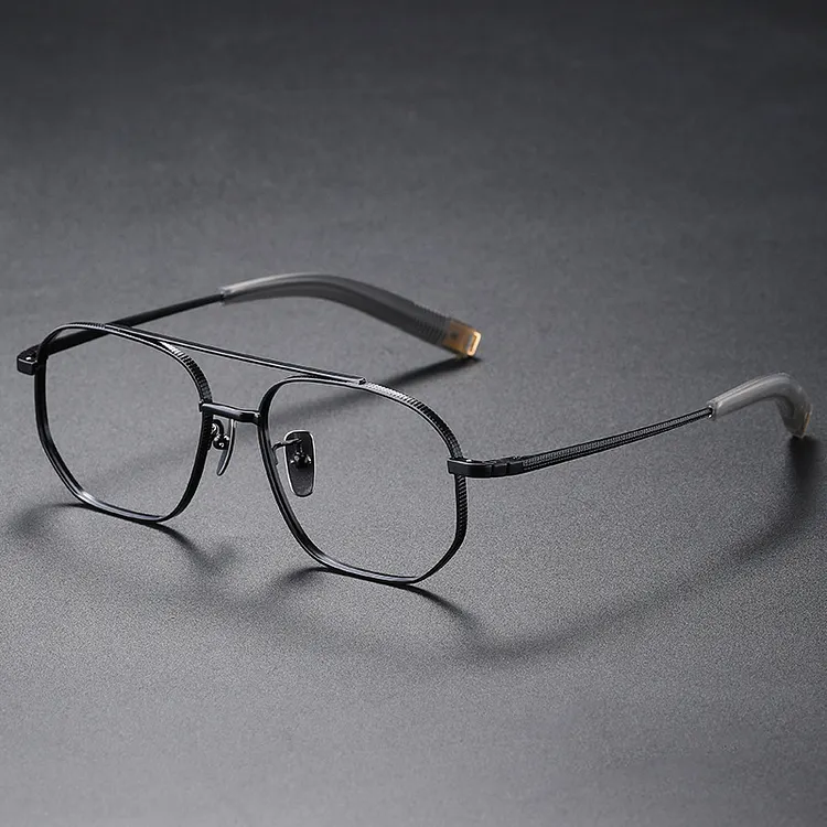 IP Pure Titanium Men Myopia Glasses Frame Pilot Optical Prescription ...