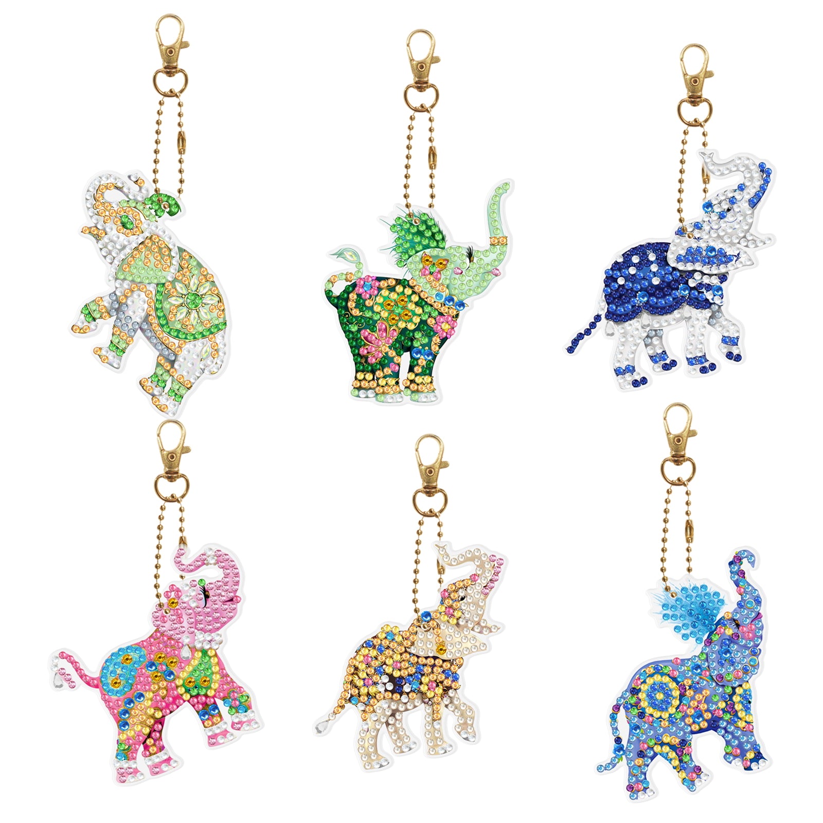 DIY Diamond Painting Keychain | Elephant