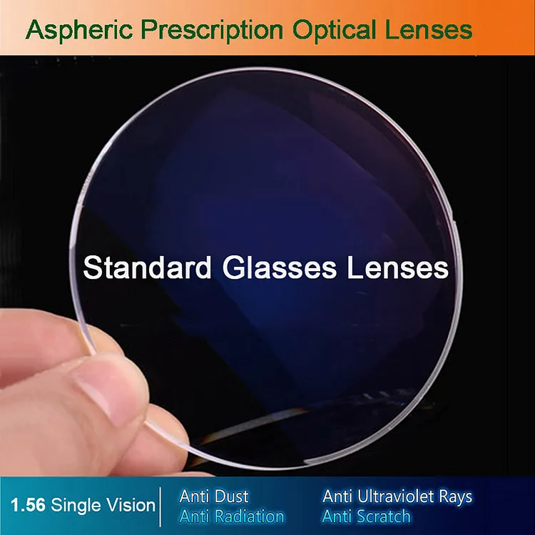 1.56 Single Vision Optical Glasses Prescription Lenses for Myopia ...