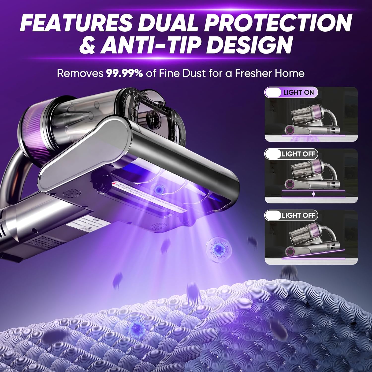 Saker® Powerful UV Bed Vacuum Cleaner