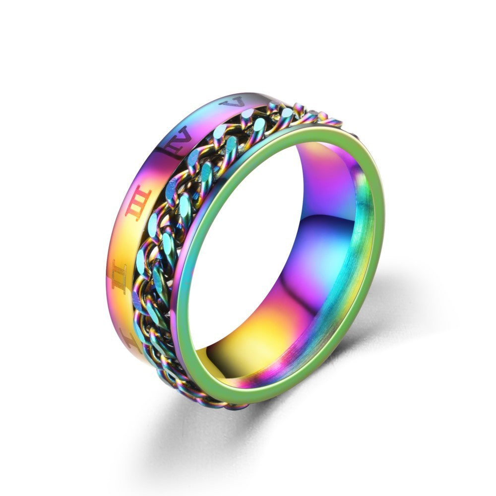 Men's Chain Spinner Ring