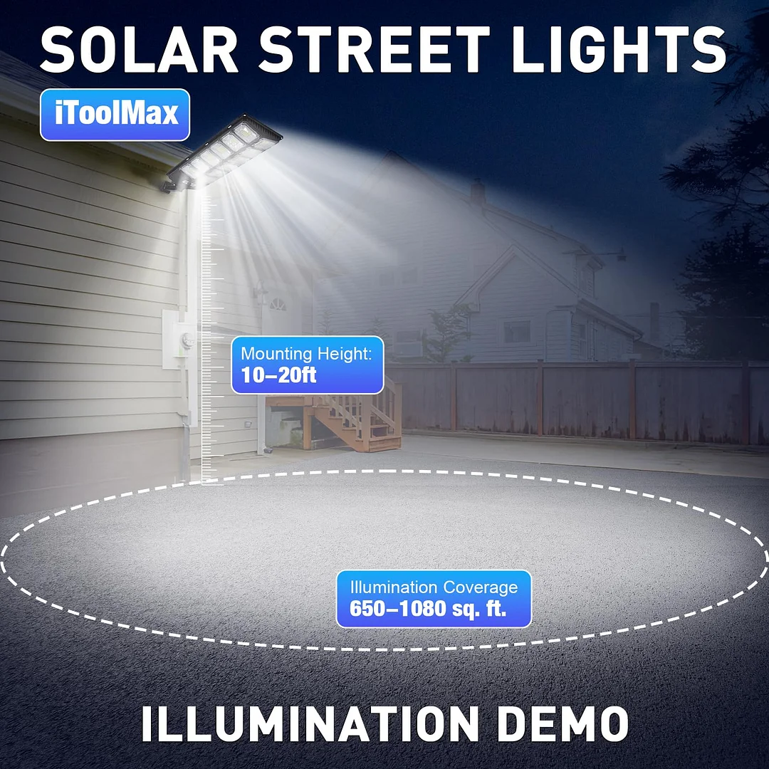 Sakerplus Solar Street Lights Outdoor Waterproof