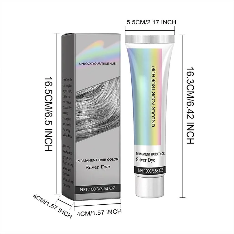 🔥Last Day 49% OFF🎁2-in-1 Natural Essence Extract Silver Hair Dye