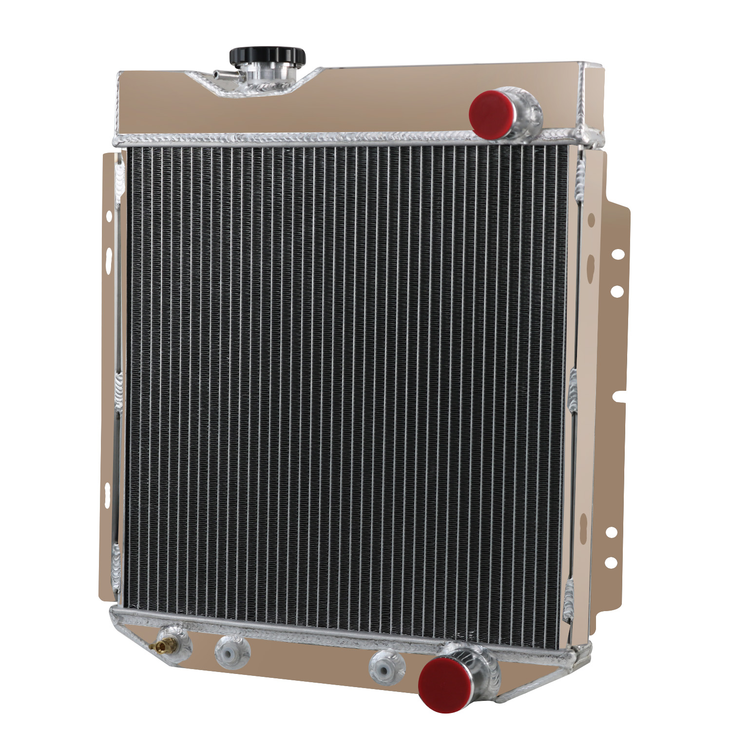 4 Row Aluminum Radiator For Ford Mustang Falcon Comet 4.3 4.7 V8 AT/MT ...