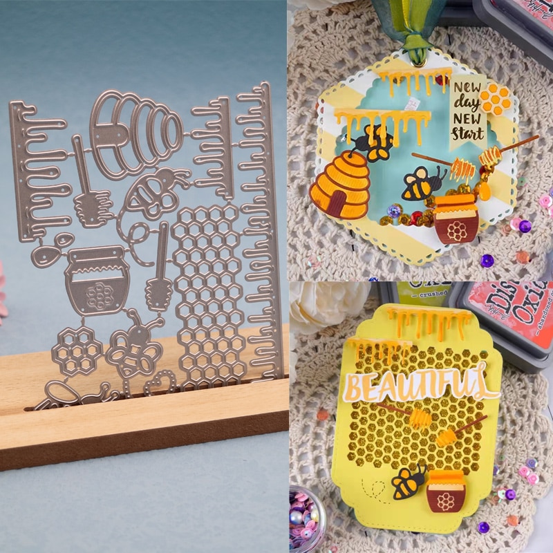 Nigikala Animal Cutting Dies Bee Honeybee Metal Craft Dies Cutting ...