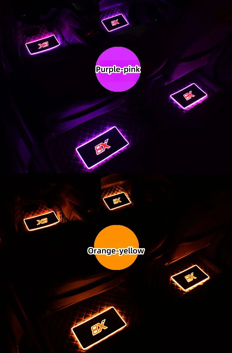 Car modified LED floor mat ambient light
