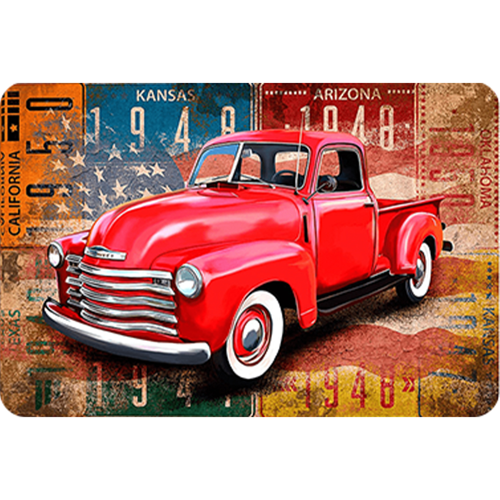 Red Car -Metal Tin Signs - 8*12Inch/12*16Inch