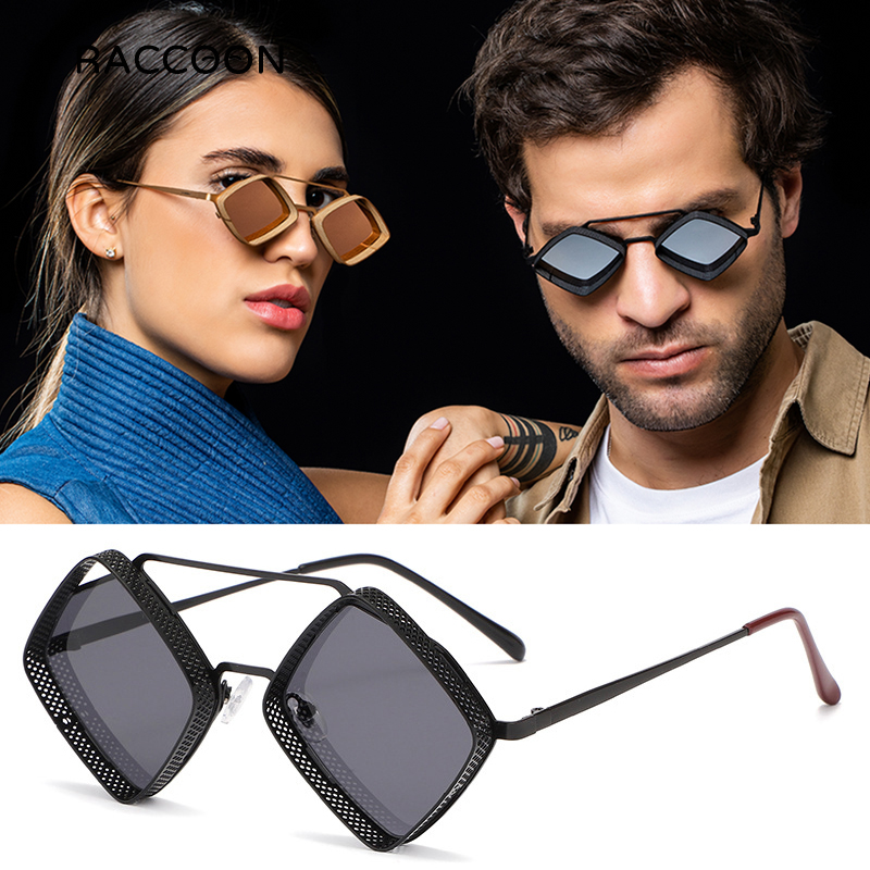 Classic Gothic Steampunk Sunglasses Men Retro Metal Punk Sun Glasses ...