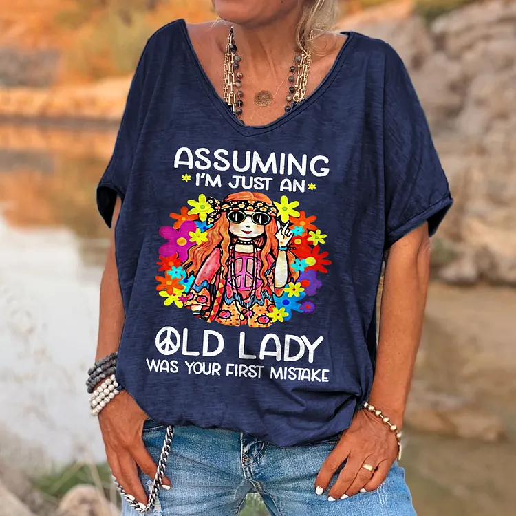 Women's Funny Assuming I'm Just An Old Lady Was Your First Mistake ...