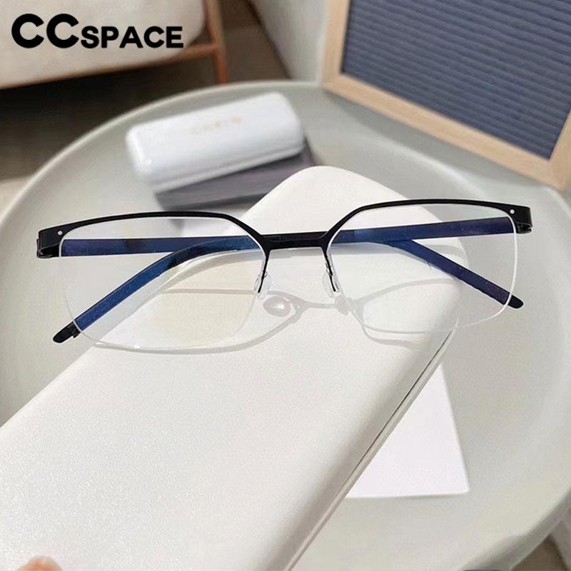 56871 Pure Titanium Optical Spectacle Frame Men New High Quality Half ...