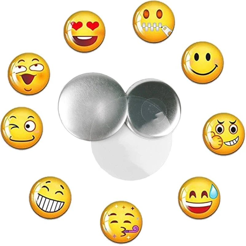 Magnetic Fridge Button Badge Parts (50 Pieces)