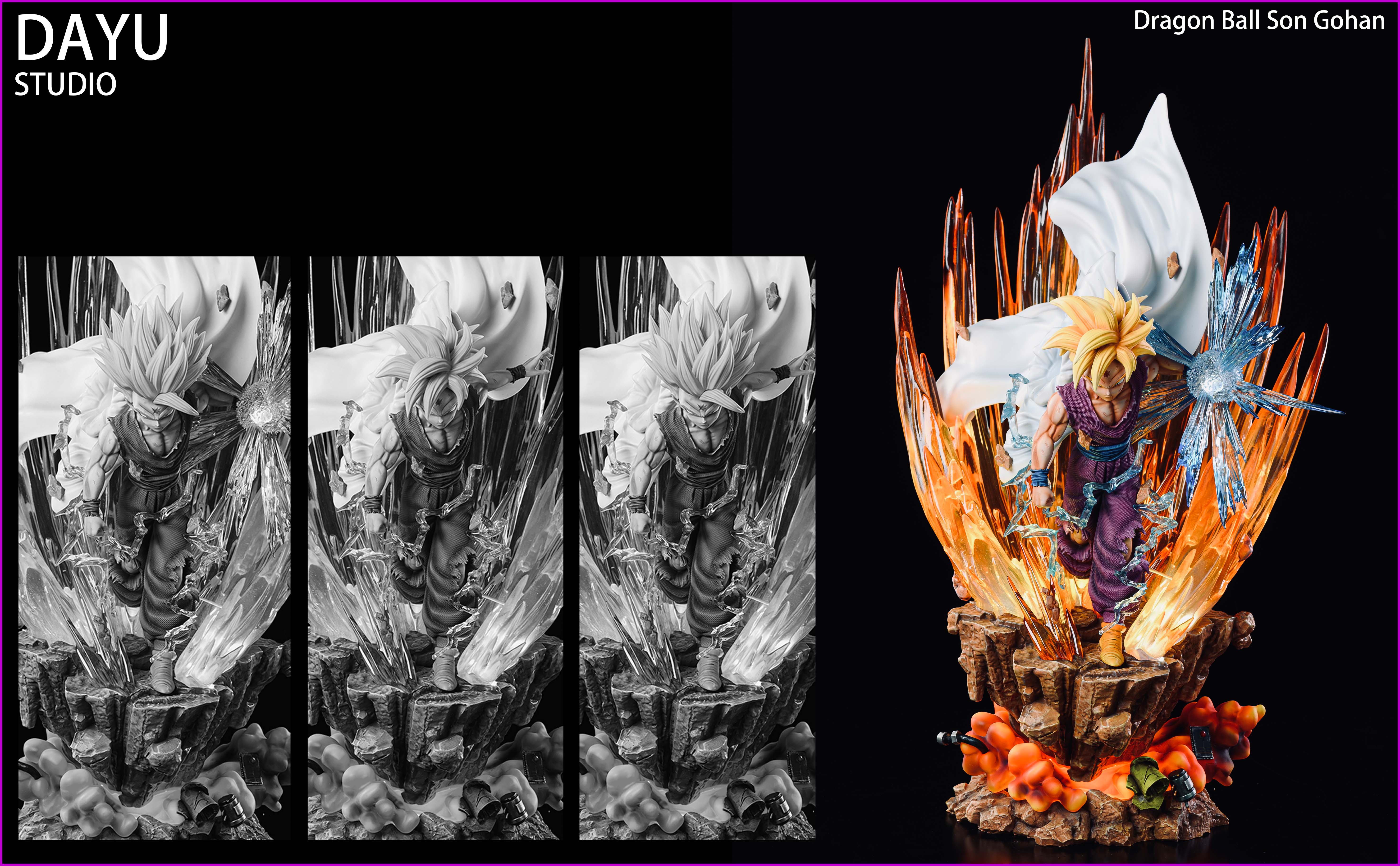 Angry Super Saiyan Son Gohan with LED - Dragon Ball Resin Statue - DAYU ...