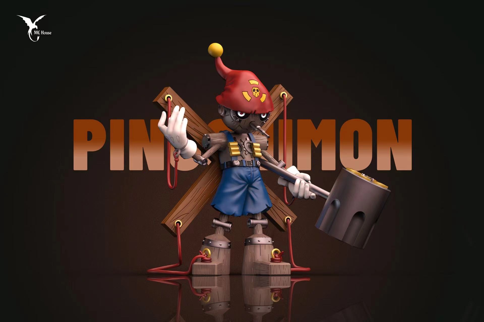 Pinochimon - Digimon Resin Statue - Me House Studio