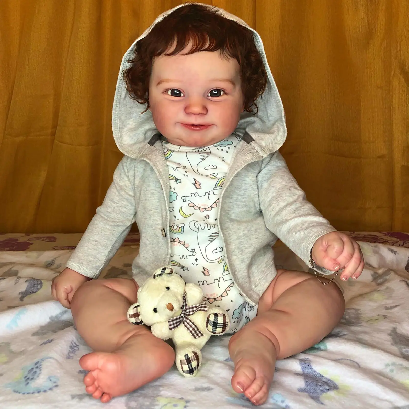 20'' Realistic and Lifelike Reborn Baby Girl Nallia with Heartbeat & Coos