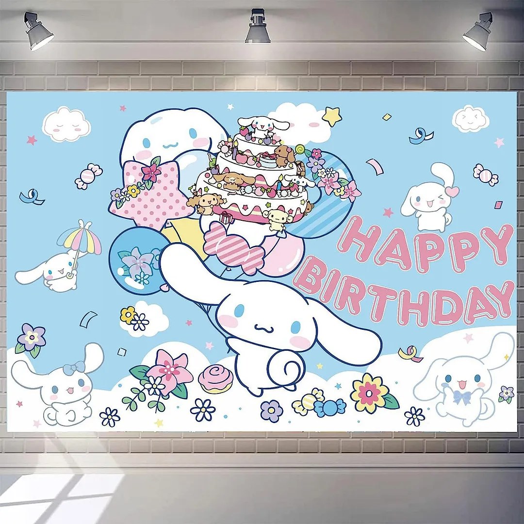 Shop Affordable Cinnamoroll Happy Birthday Backdrop for Girls