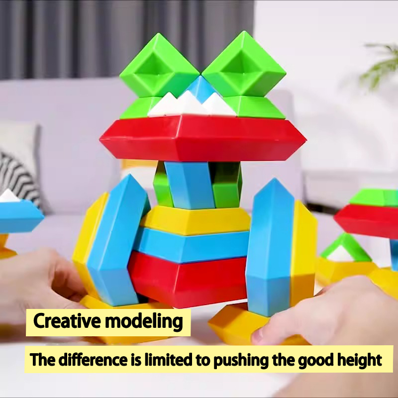 Changeable building block stacking large particle DIY pyramid Luban ...