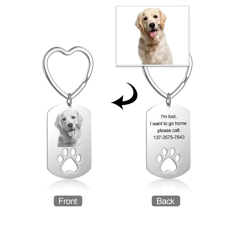 Customised Pet Keychain with Photo